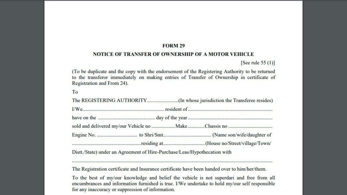 RC Transfer: How to transfer vehicle ownership in Chandigarh | Spinny Post