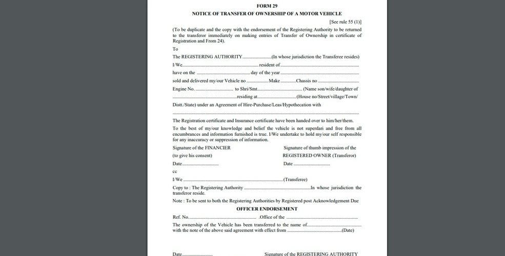 RC Transfer: How to transfer vehicle ownership in Kolkata