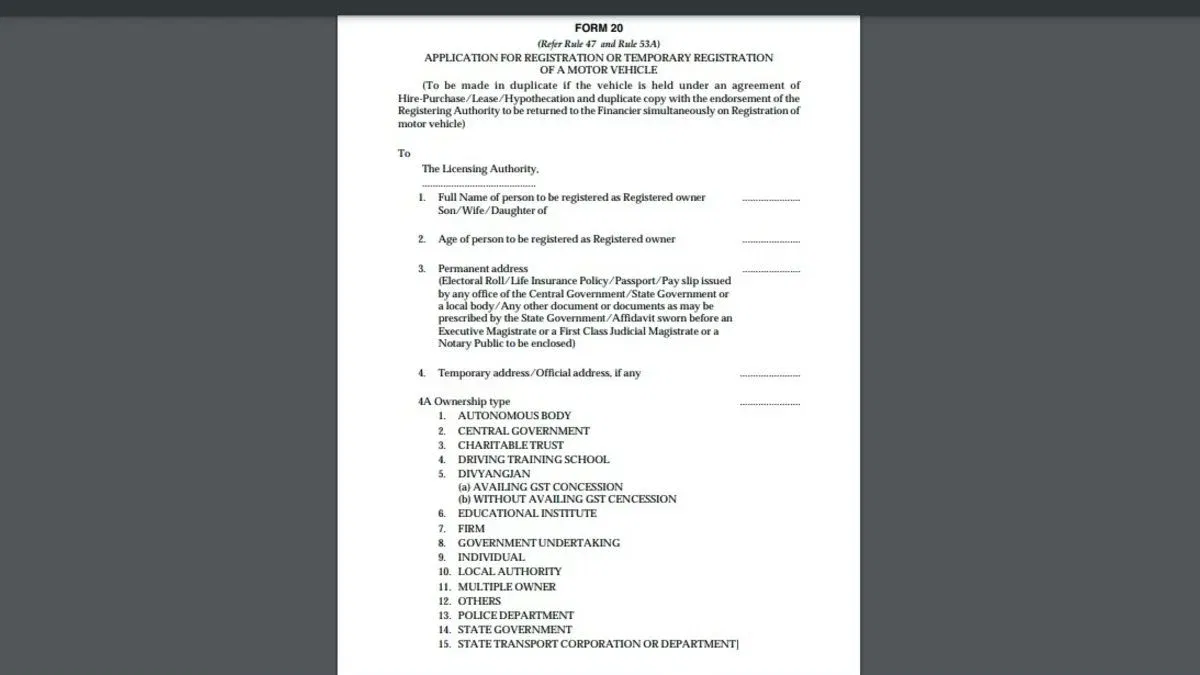 Why is Form 20 required while buying a car: Requirements, How to apply